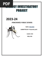 Shreyas N B Bio Investigatory Project | PDF | Malaria | Plasmodium