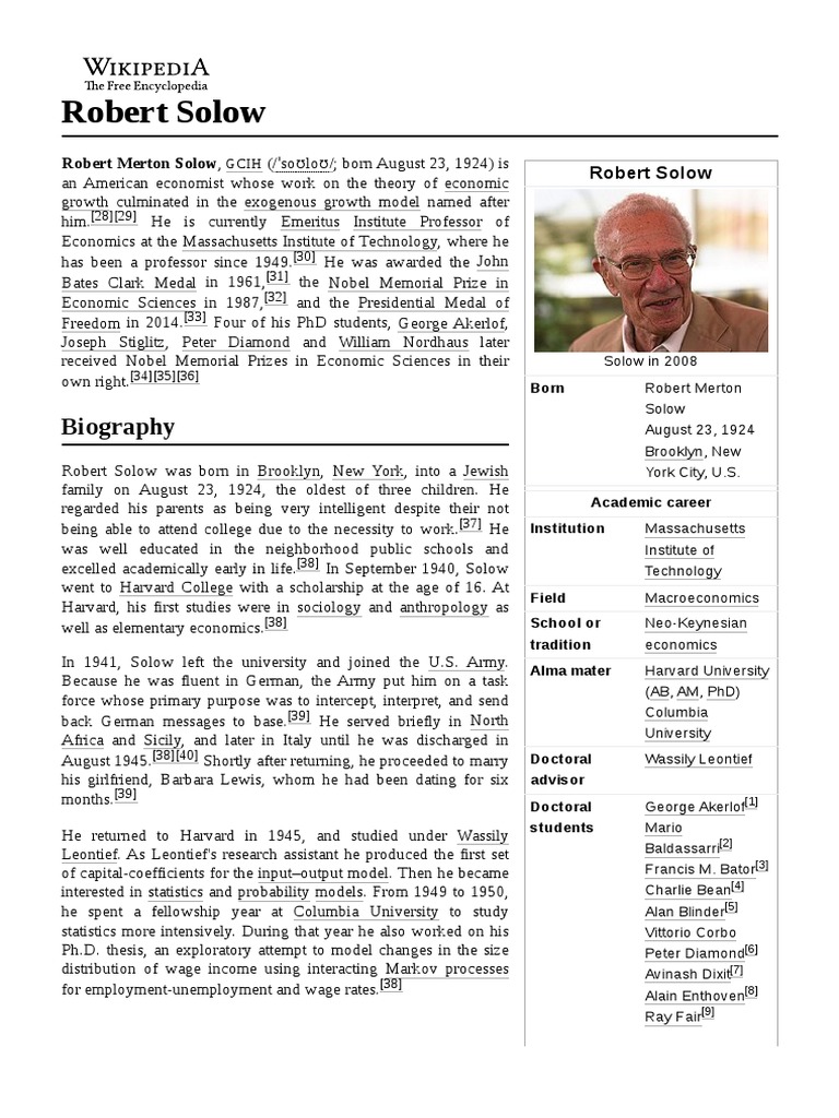Robert Solow | PDF