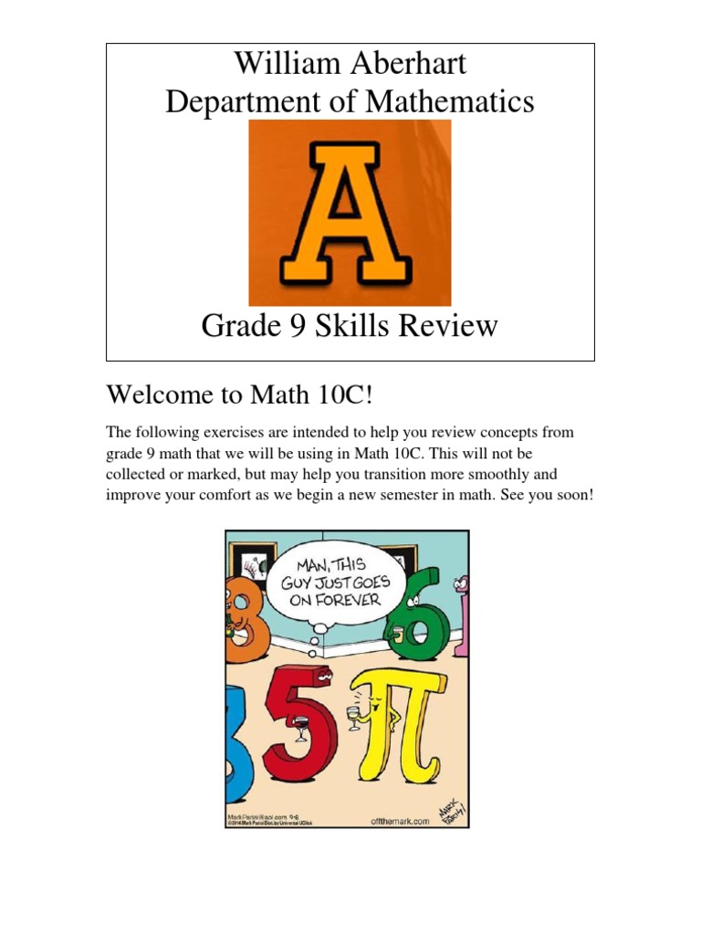 2022-2023 Math10C Preview | PDF | Factorization | Equations