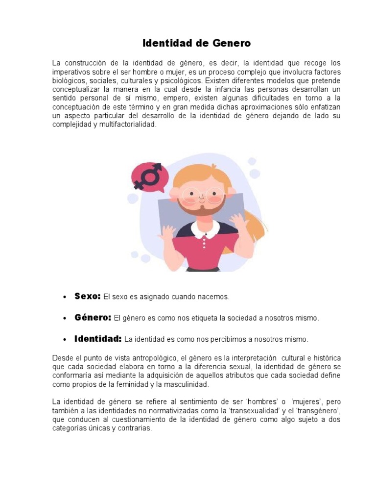 Identidad de Genero | PDF | Identidad de género | Transgénero Identidad de Genero | PDF | Identidad de género | Transgénero