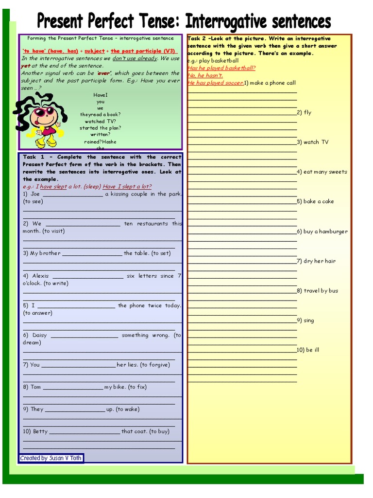 Present Perfect Tense - Interrogative. | PDF | Verb | Perfect (Grammar)