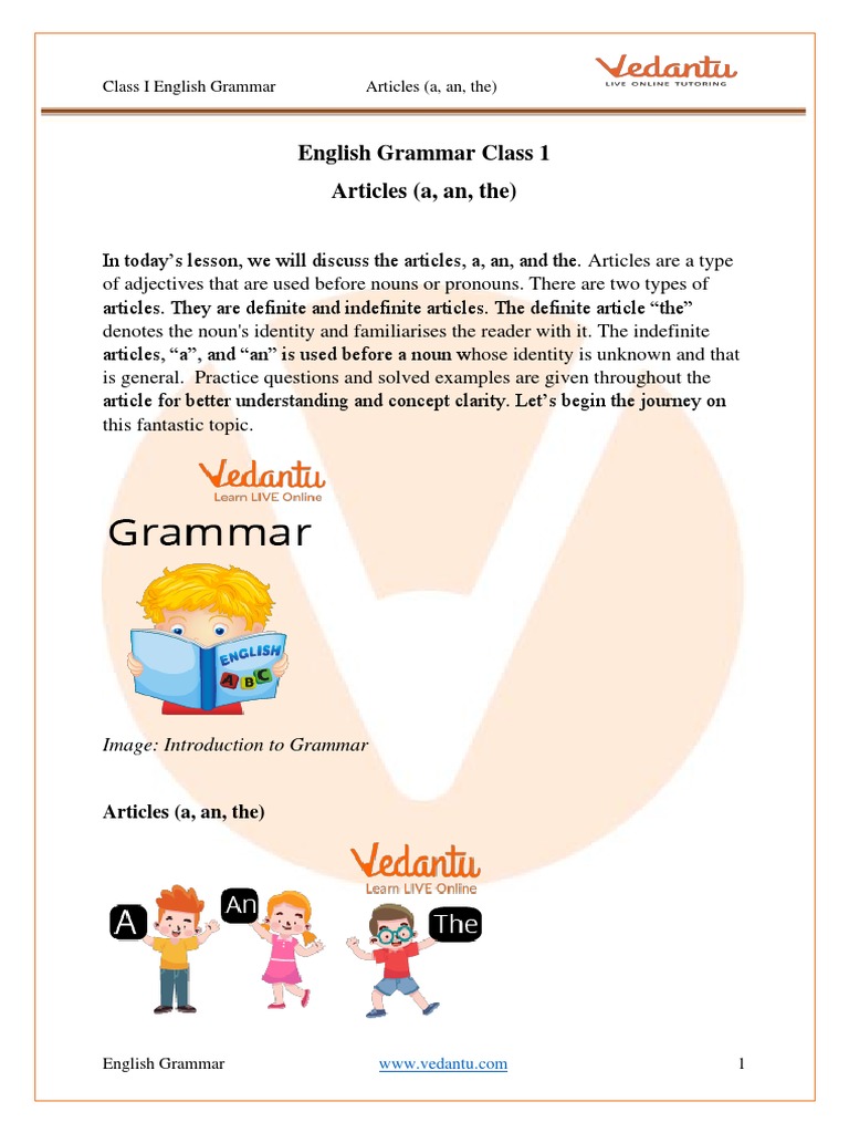List Of Articles Grammar