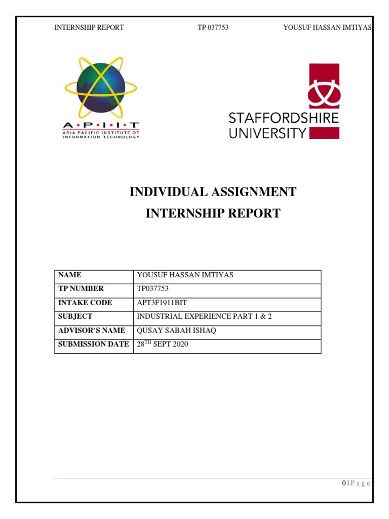 Internship Report (TP037753) | PDF