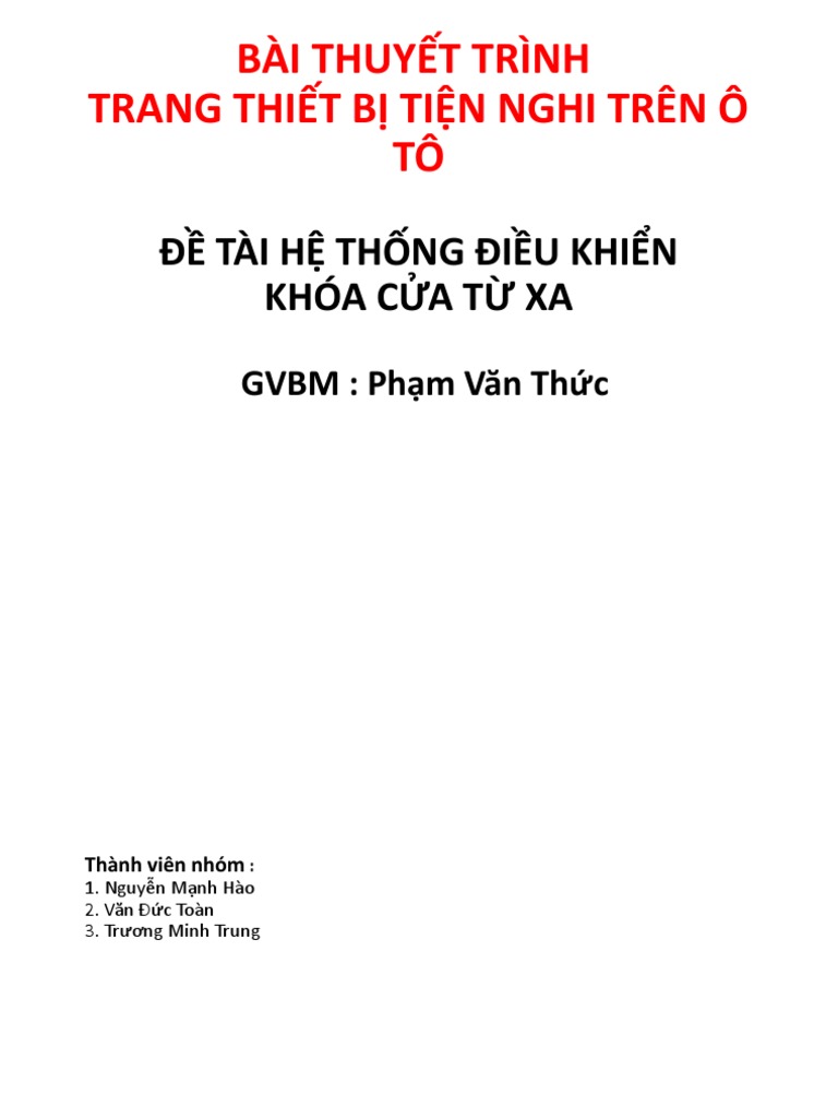 Thuyet Trinh | PDF