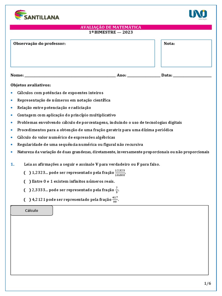 Matematica 8º Ano Pdf Cálculo Matemática