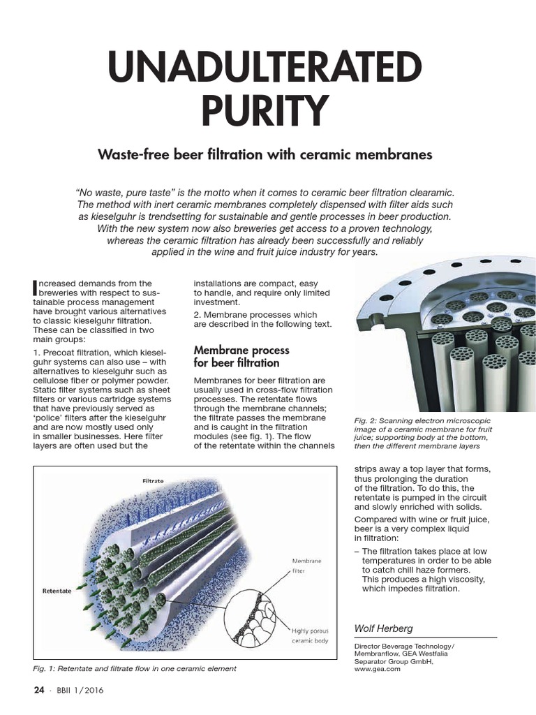 BBII 01-16 24-26 Unadulterated Purity | PDF | Filtration | Membrane