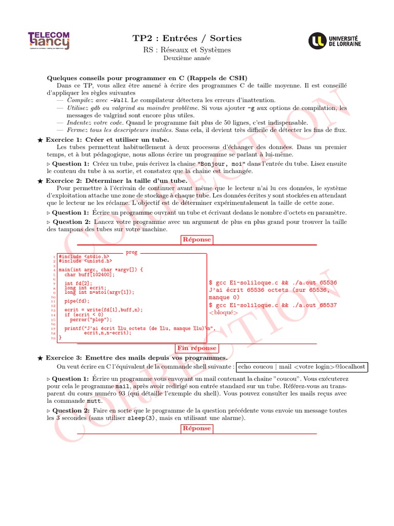04 tp2 Io Correction | PDF | Programmation informatique | Informatique