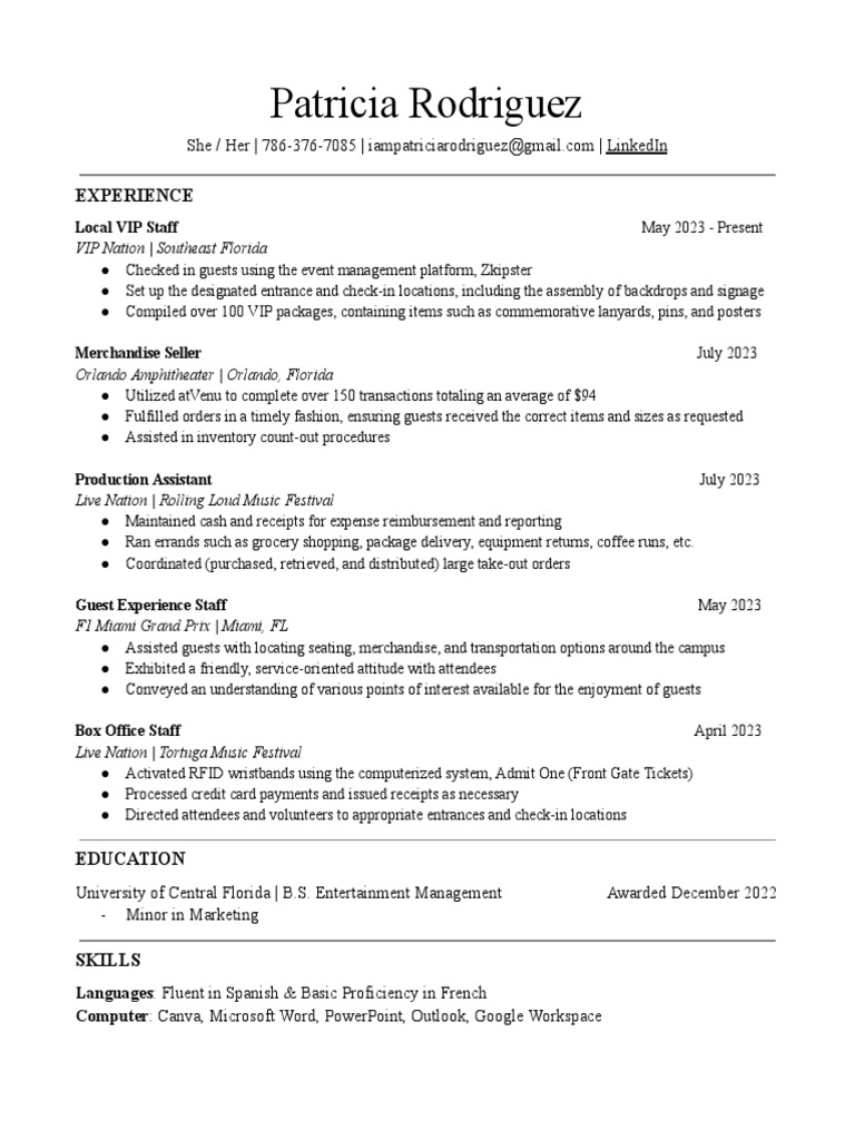patricia rodriguez resume | PDF