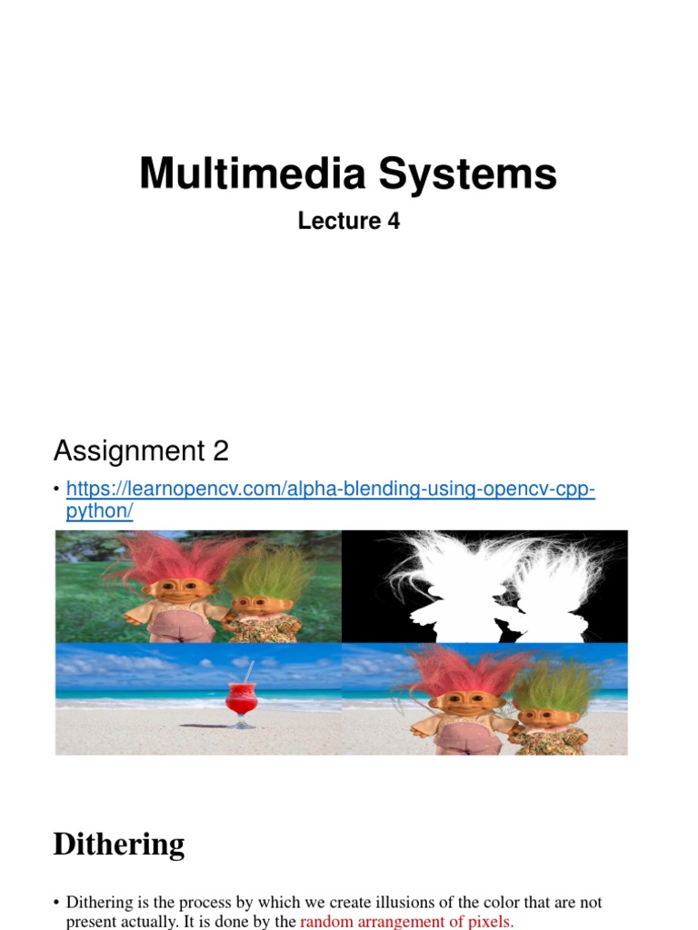 Multimedia Systems-L4 | PDF | Information And Communications Technology ...