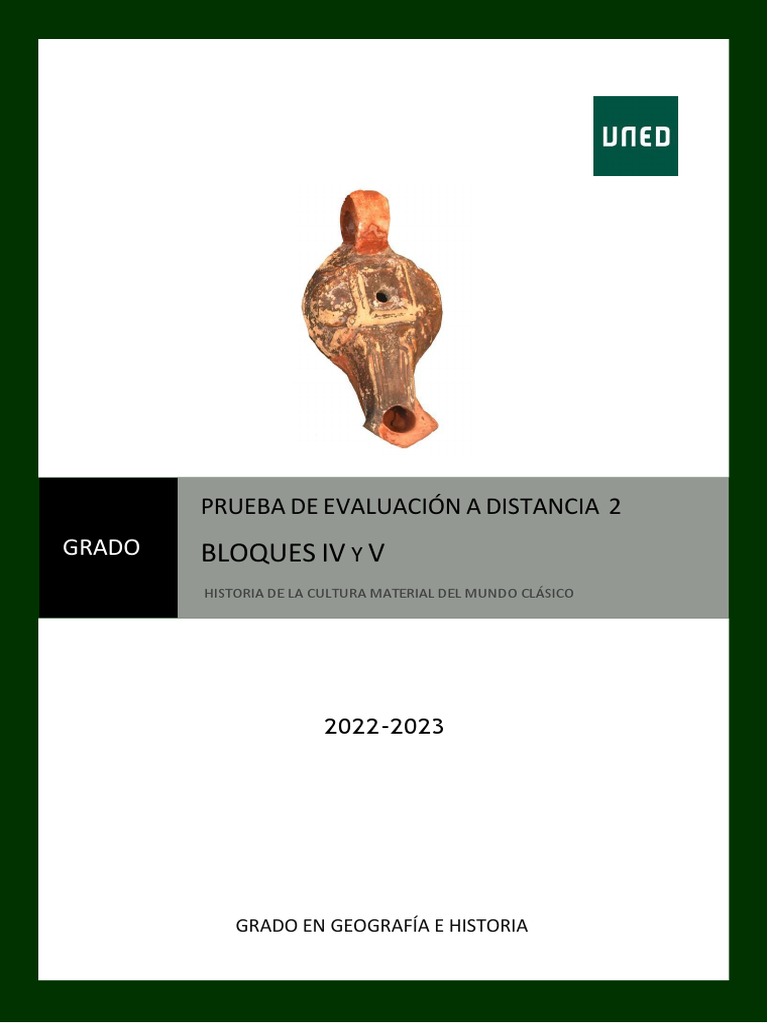 Pec 2 2022-23 H M Cultura Clasica | PDF