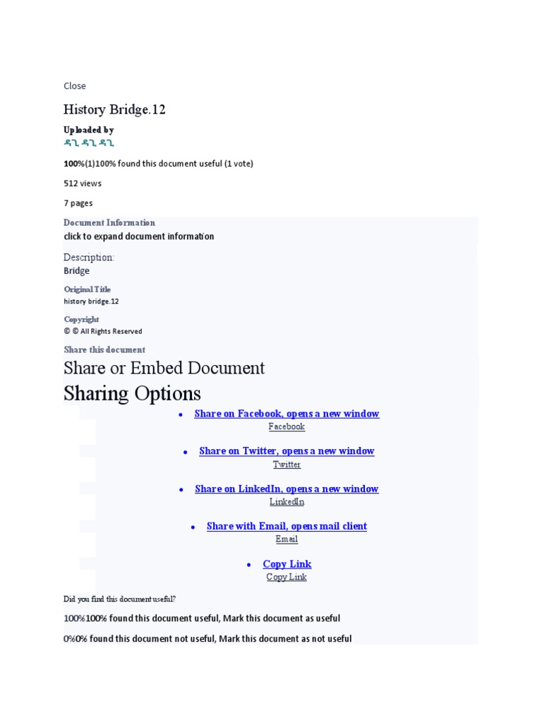 Sharing Options: Share or Embed Document | PDF