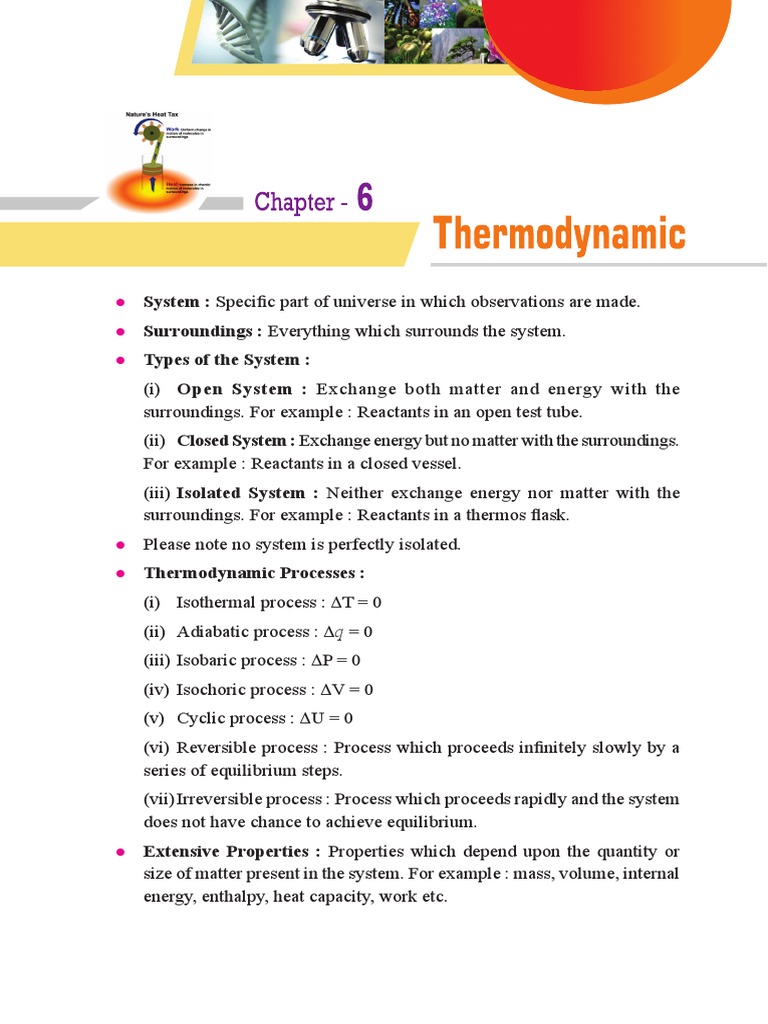 Closed System: Isolated System:: Thermodynamics | PDF | Enthalpy | Heat