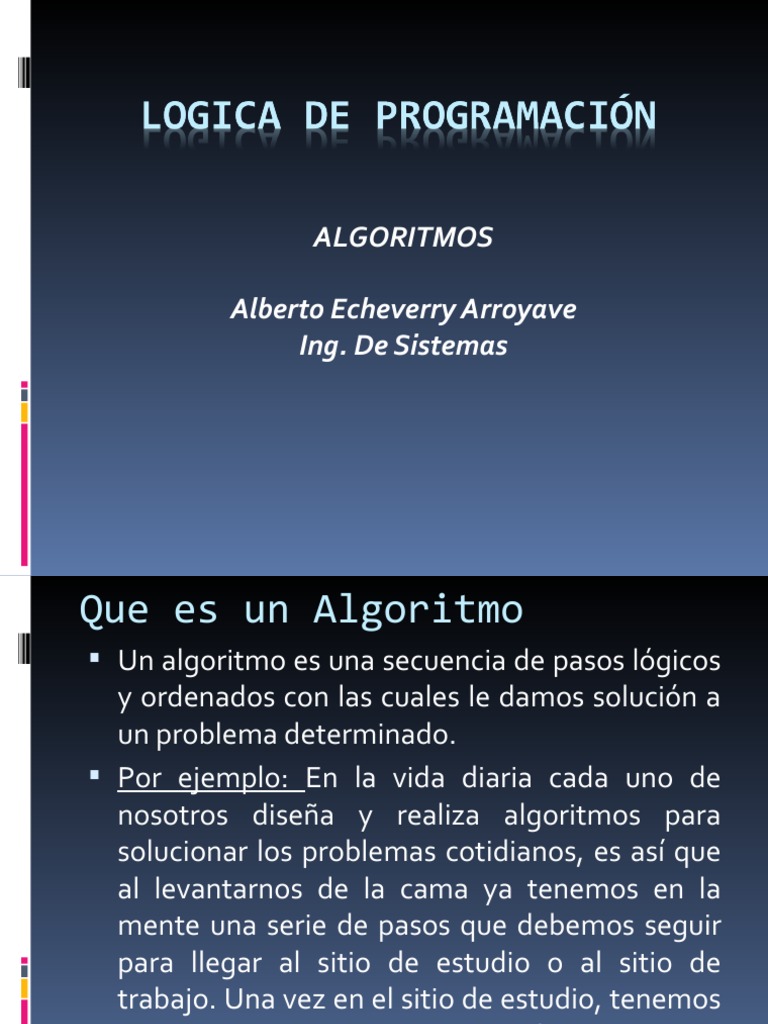 Logica de Programación | PDF | Algoritmos | Variable (informática)