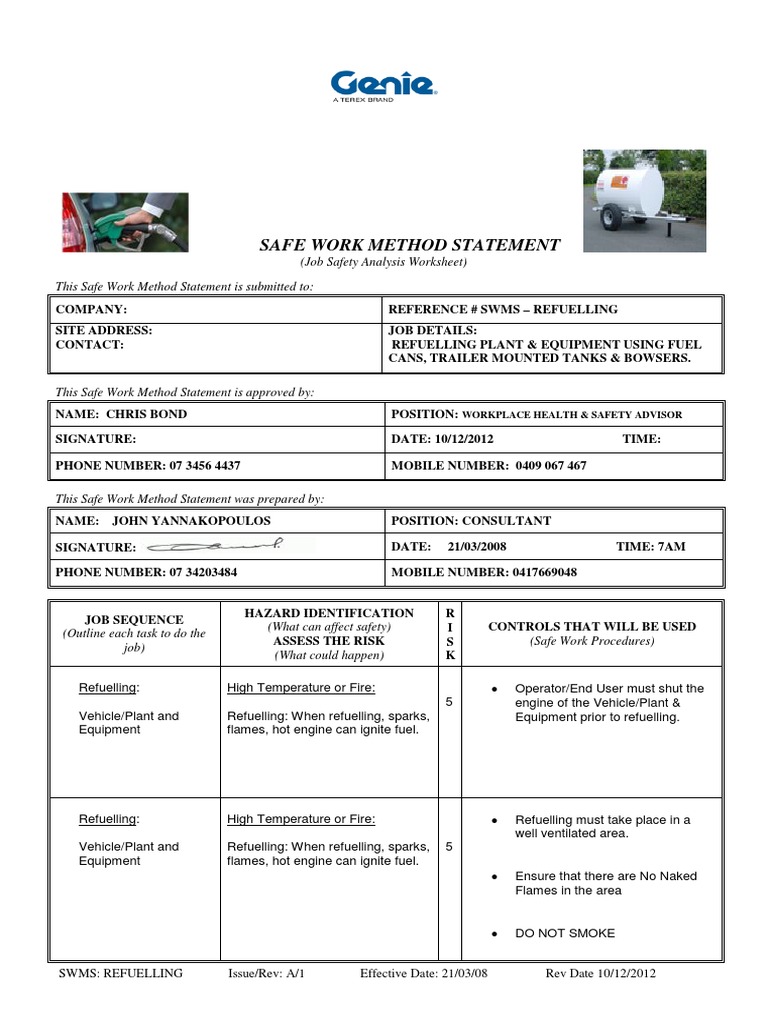 Refuelling | PDF | Risk | Occupational Safety And Health