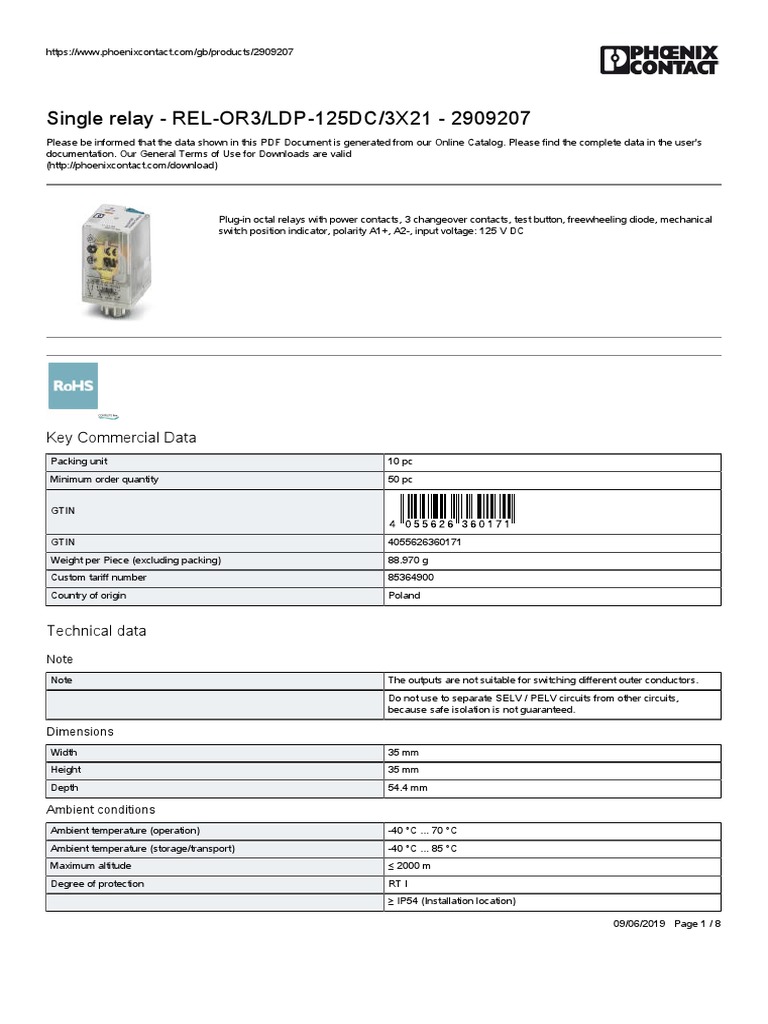 Phoenex | PDF | Relay | Alternating Current