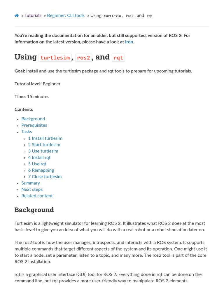 Using Turtlesim, Ros2, and RQT - ROS 2 Documentation - Humble Documentation | PDF | Command Line ...