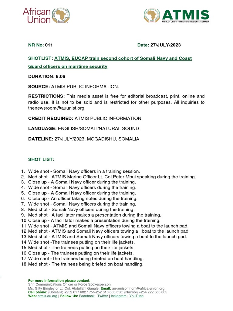 Somali Navy and Coast Guard Training | PDF | Somalia | Coast Guard