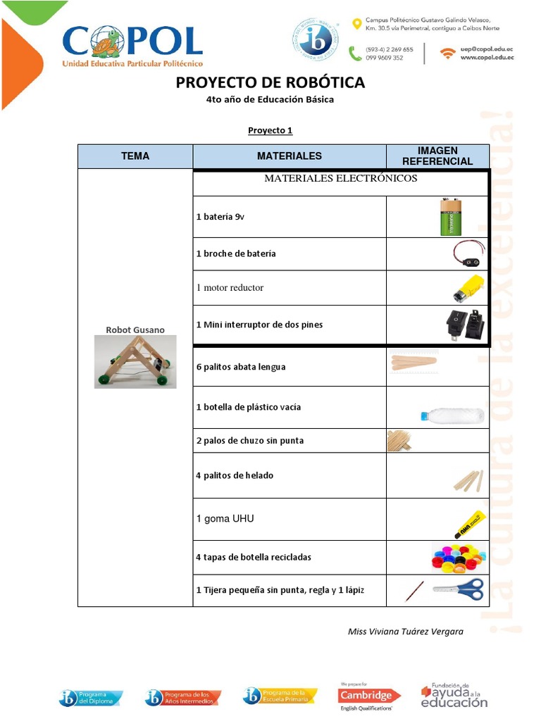 PROYECTO 1 Robot Gusano2023 | PDF