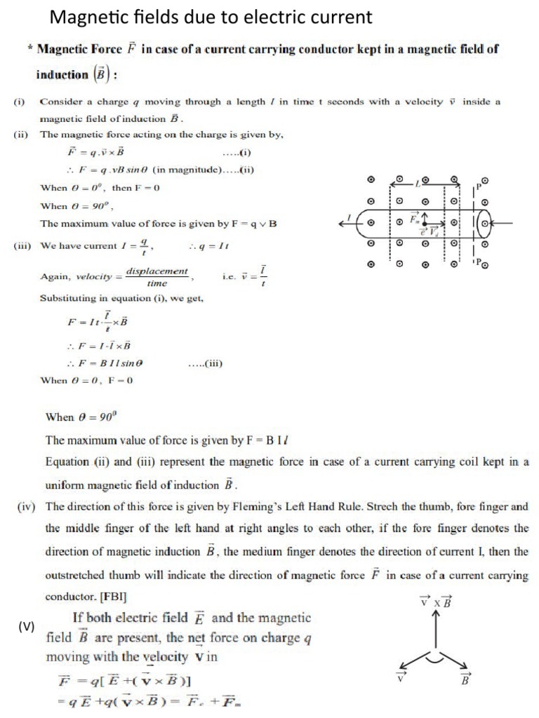 Magnetic Fields Due To Electric Current | PDF | Magnetic Field ...