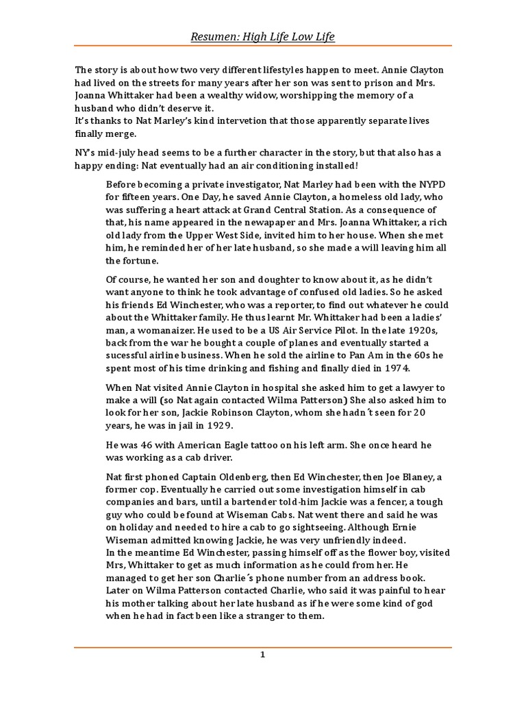 High Life Low Life | PDF