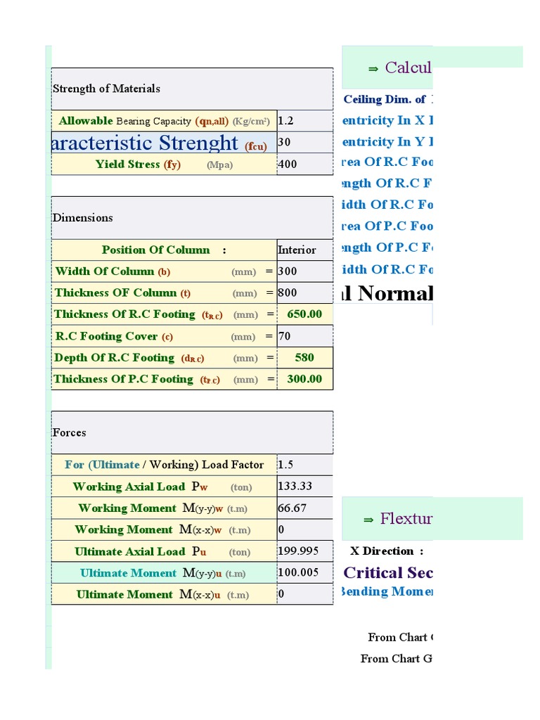 Footing Design and Analysis ECP 202 | PDF | Strength Of Materials ...