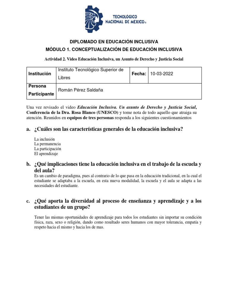 Perez Roman M1 ACT02 | PDF