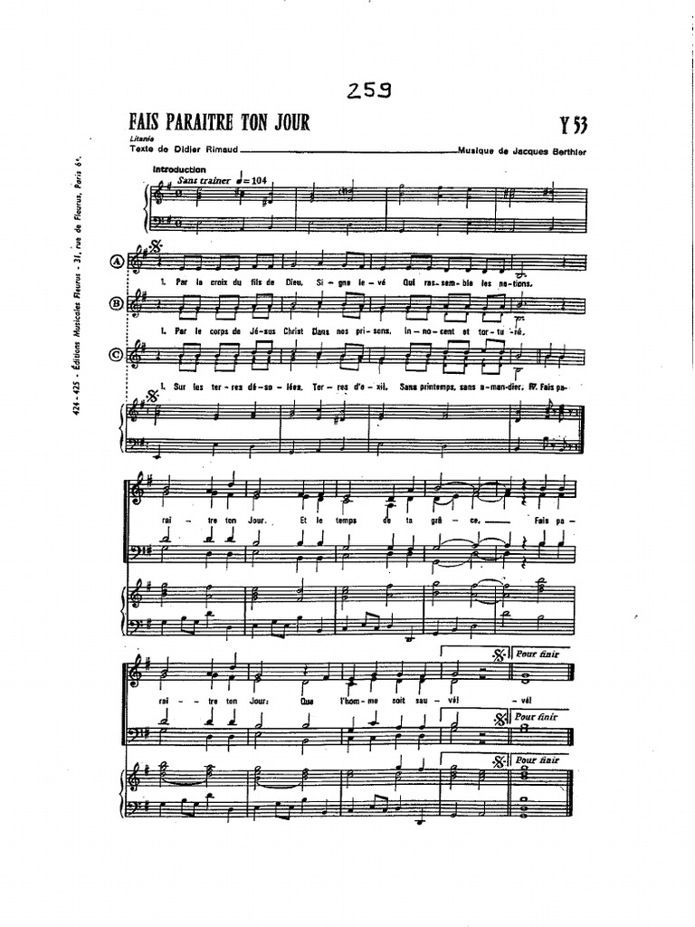 Fais Paraître Ton Jour | PDF