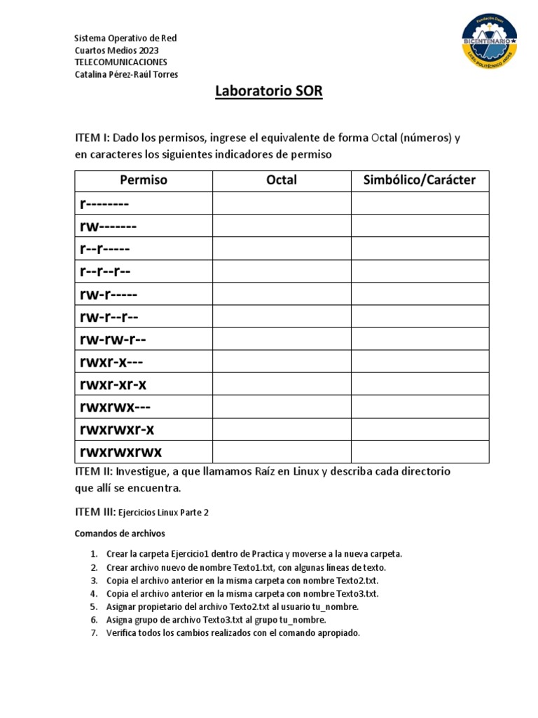 Laboratorio SOR | PDF