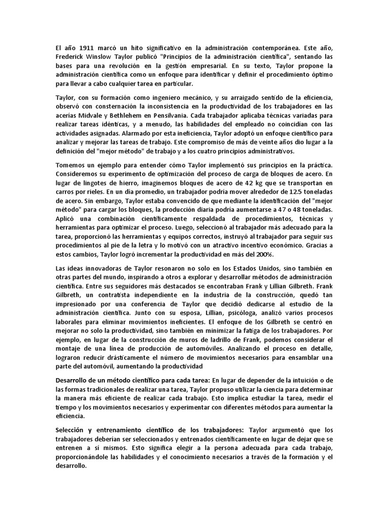 El Año 1911 Marcó Un Hito Significativo en La Administración ...