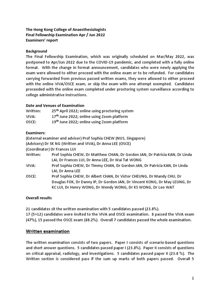 Exam ANS Report Final2022 1 PRV | PDF | Coronary Artery Bypass Surgery | Anesthesia