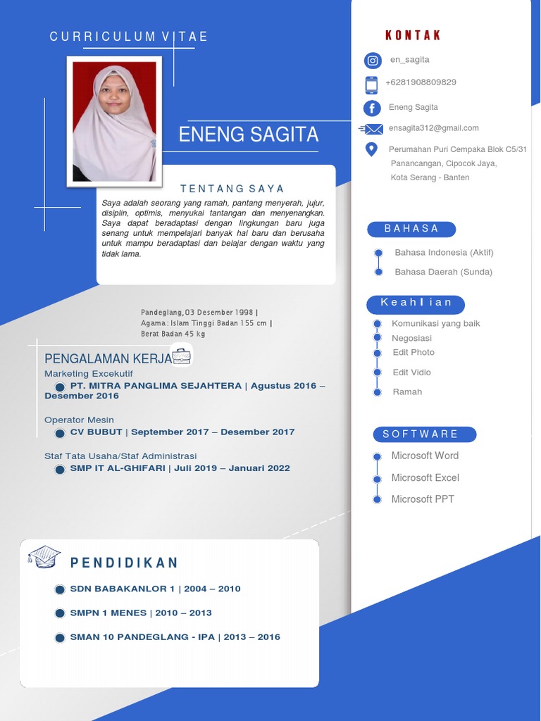 CV Eneng Sagita 3 | PDF