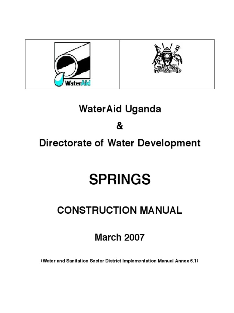 Spring Construction | PDF | Aquifer | Groundwater