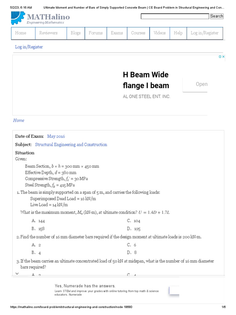 Final Sec Mathalino | PDF | Beam (Structure) | Stress (Mechanics)