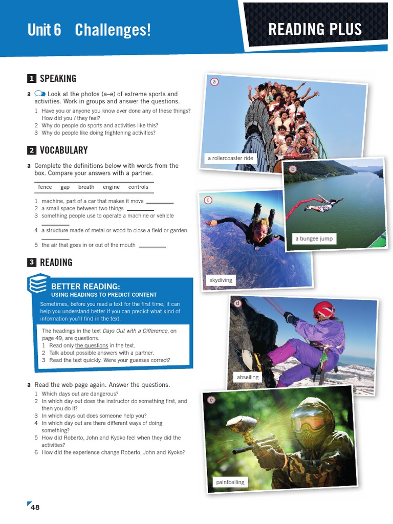 Unit 6 Reading Plus Lesson (p1) | PDF