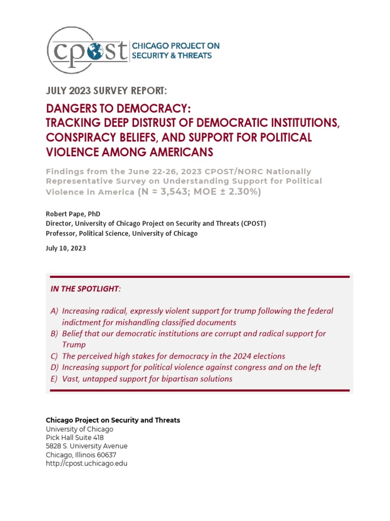 University of Chicago Project On Security and Threats Study | PDF | American Government ...