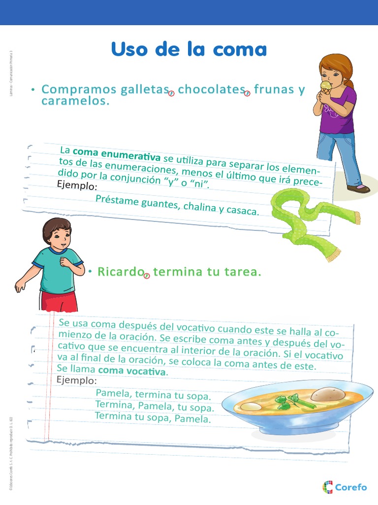 Lámina - Uso de La Coma | PDF