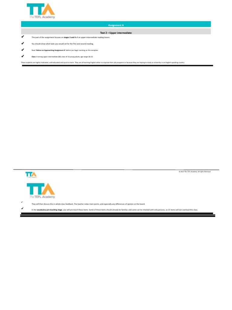 AssignmentA Step1 Text2-UpperIntermediate Template | PDF