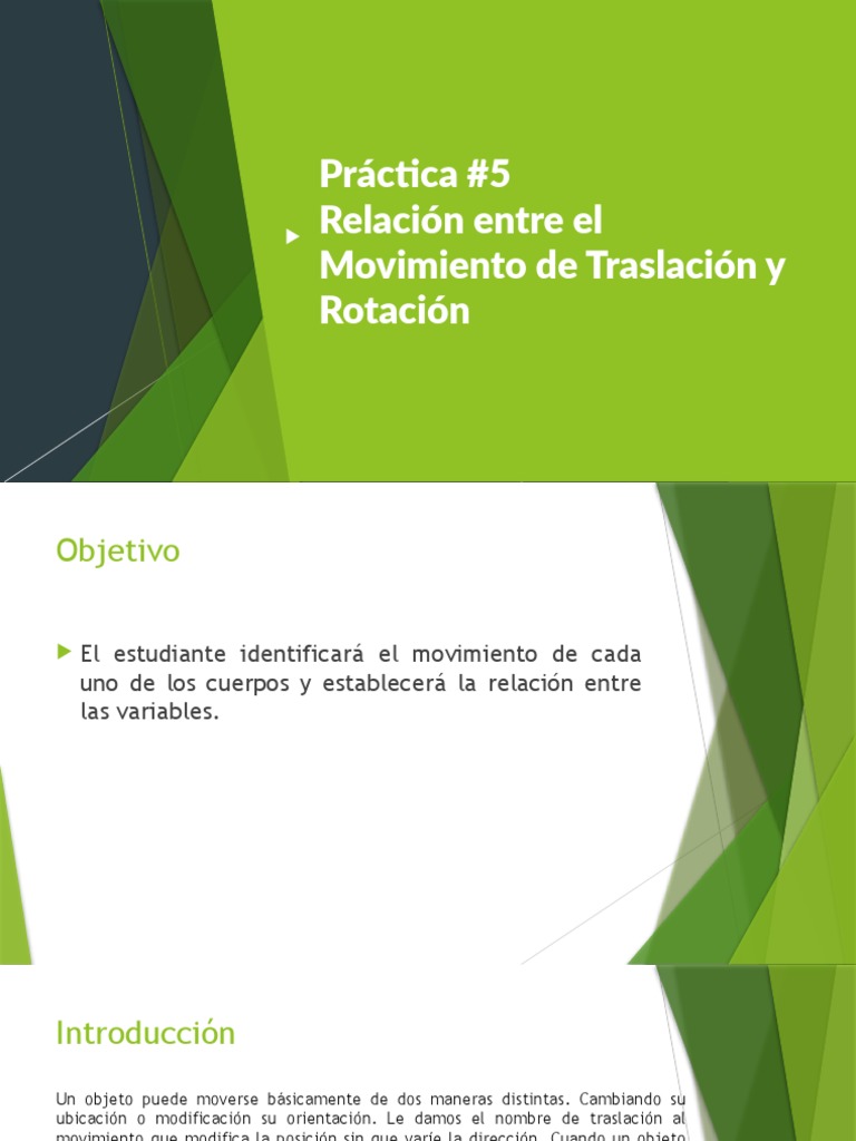 Práctica5 Relación Entre El Movimiento de Traslación y Rotación | PDF ...