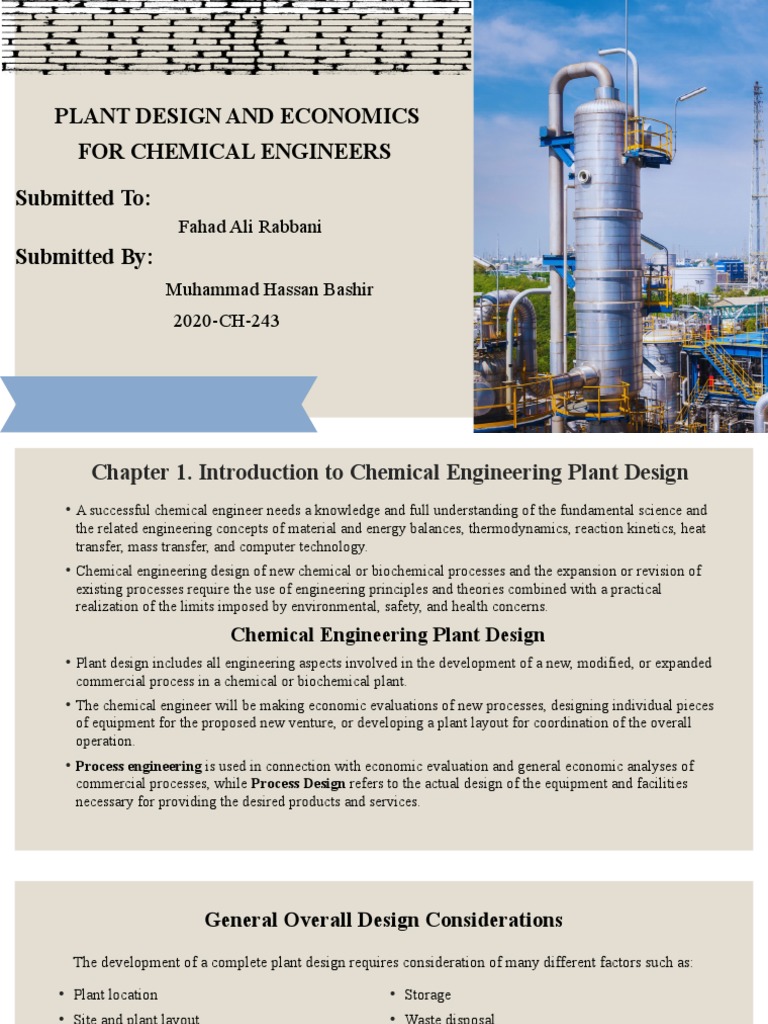 Plant Design & Economics (2020-CH-243) | PDF | Mathematical ...