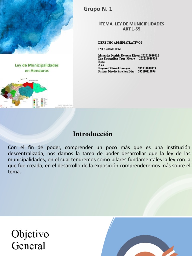 Exposicion Grupo 1 Ley de Municipalidades 1-55 | PDF