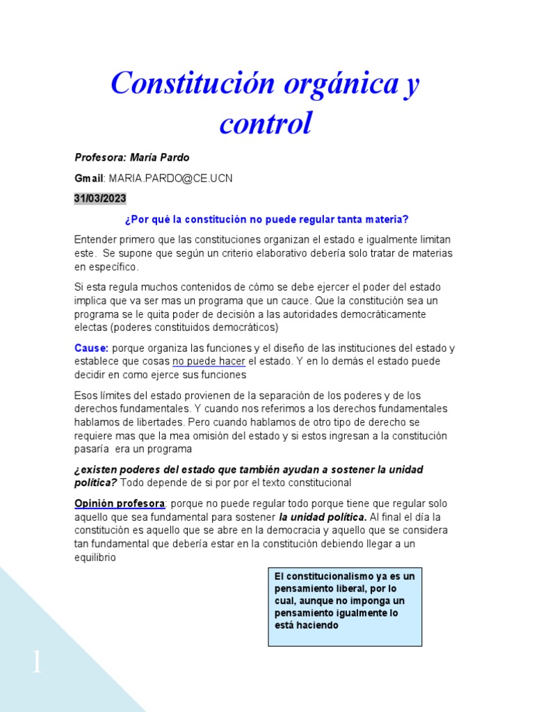 Análisis de la Constitución y su Control | PDF | Constitución | Estado ...