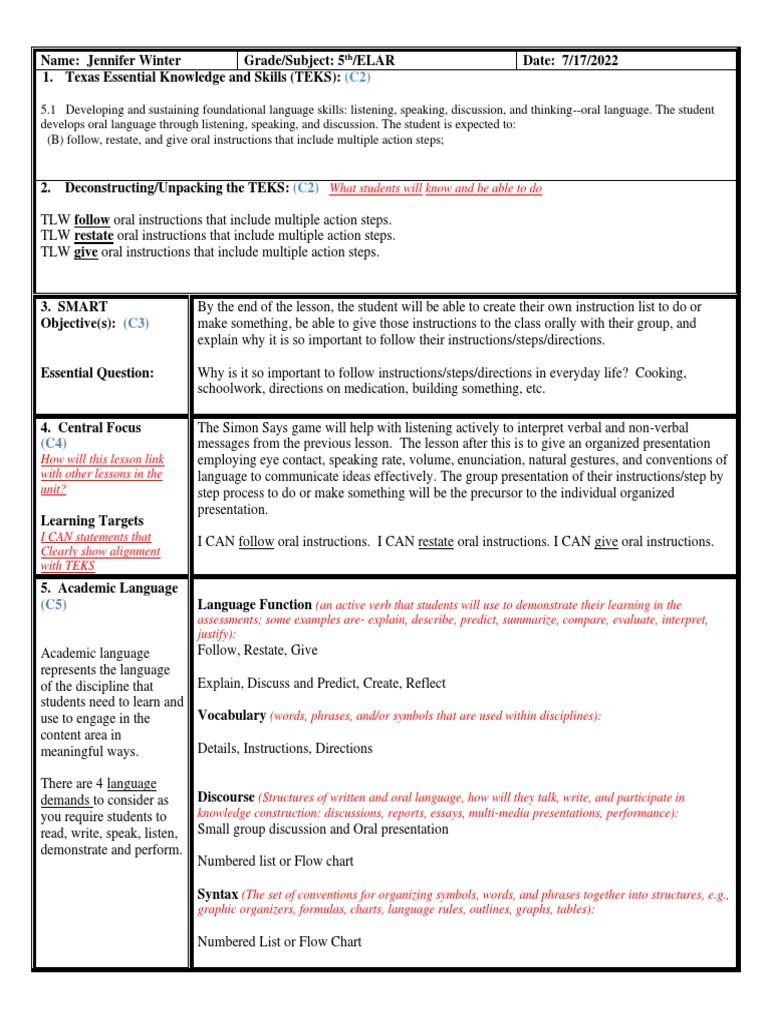 Lesson Plan Guide LPG | PDF | Learning | Linguistics