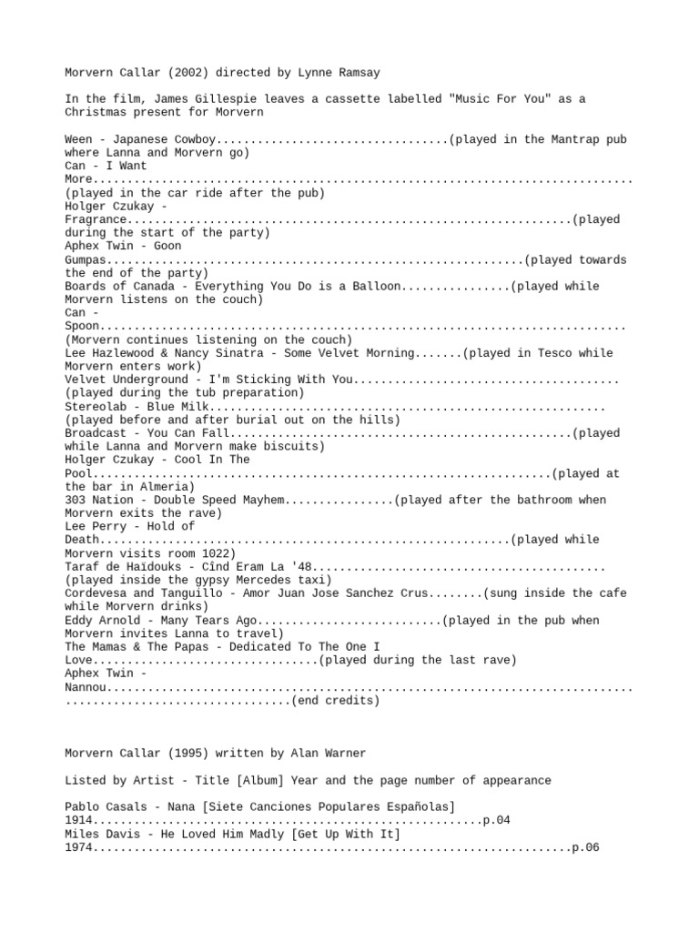 Morvern Callar | PDF | Art