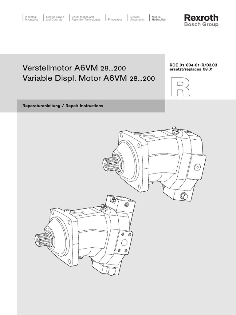 Rexroth Drive Motor Repair Manual | PDF