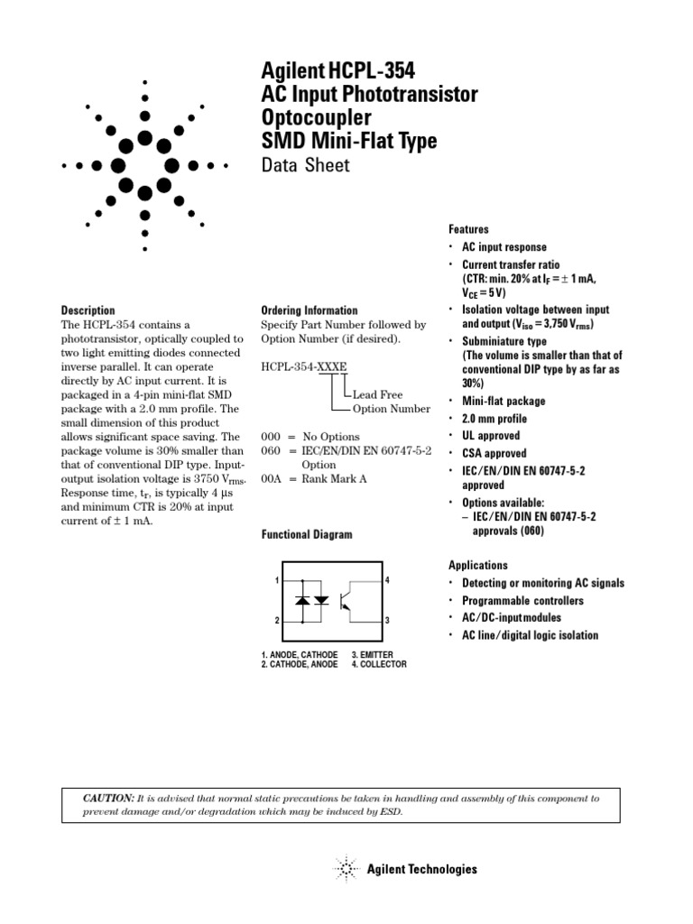 Opto HCPL-354 | PDF