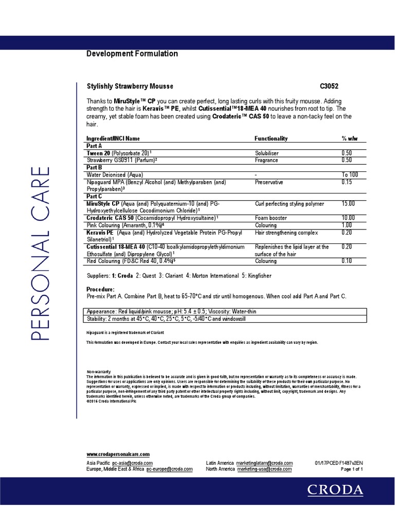 COS1704 Croda | PDF | Chemistry | Physical Sciences