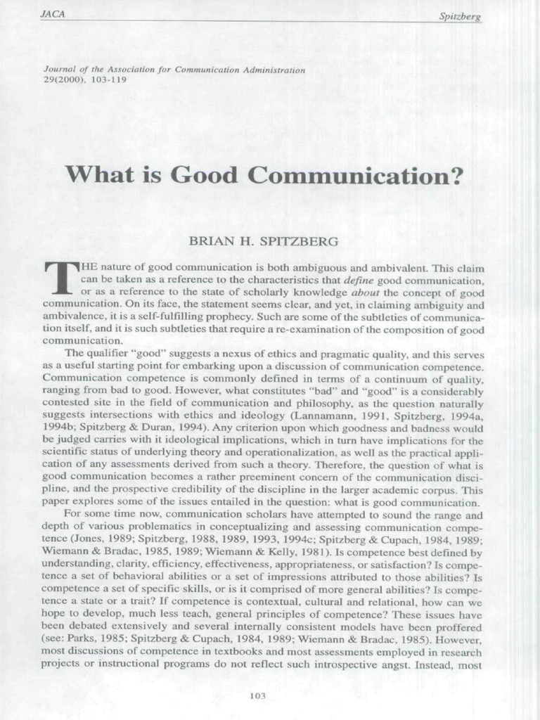 What Is Good Communication | Download Free PDF | Communication | Visual ...
