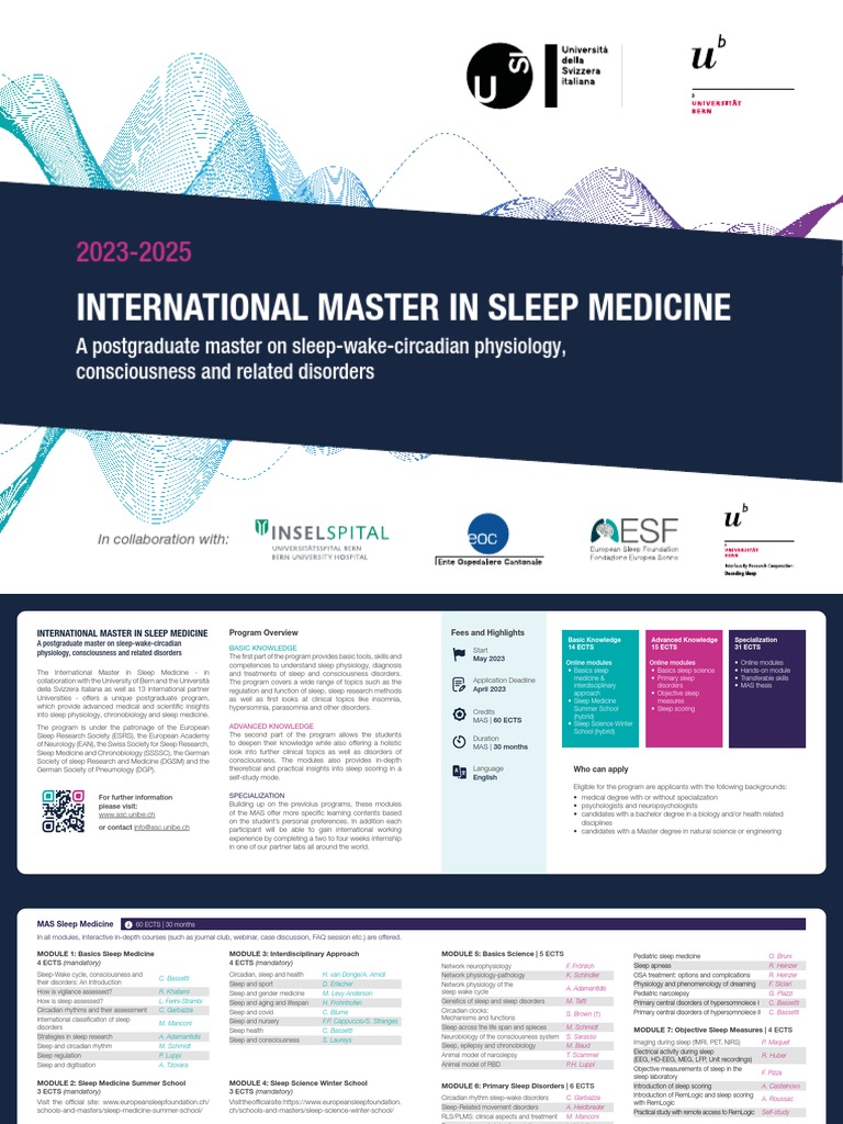 MAS_Sleep_Medicine_Brochure2023 | PDF | Sleep | Sleep Medicine