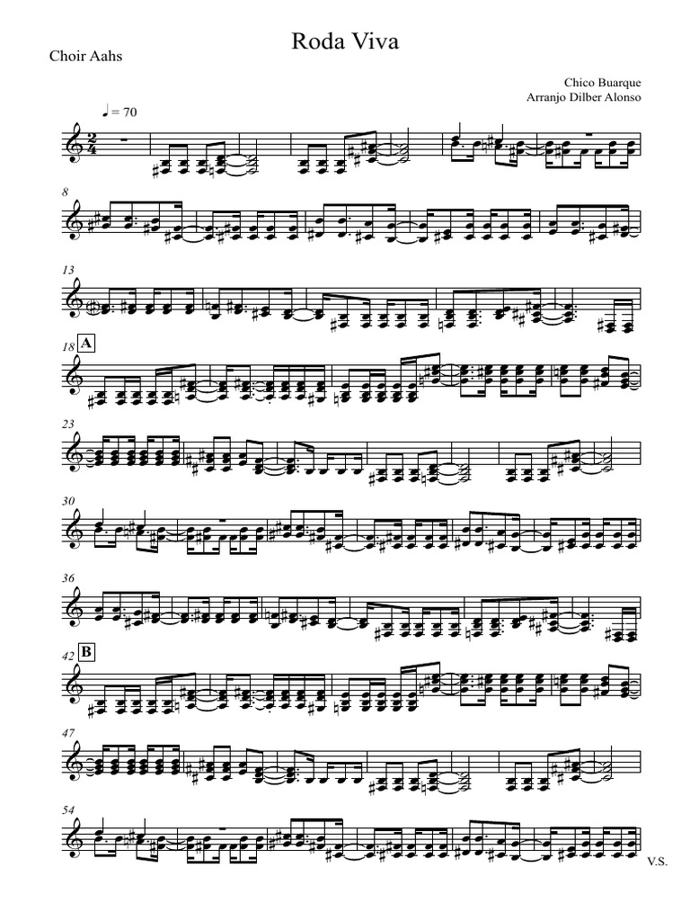 Roda Viva - Choir Aahs | PDF