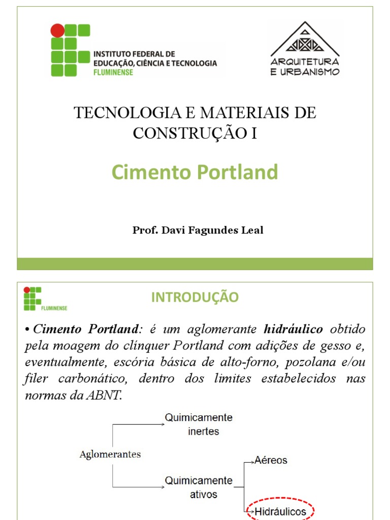 Capítulo 2 Cimento Portland Pdf Cimento Conhecimento Processual